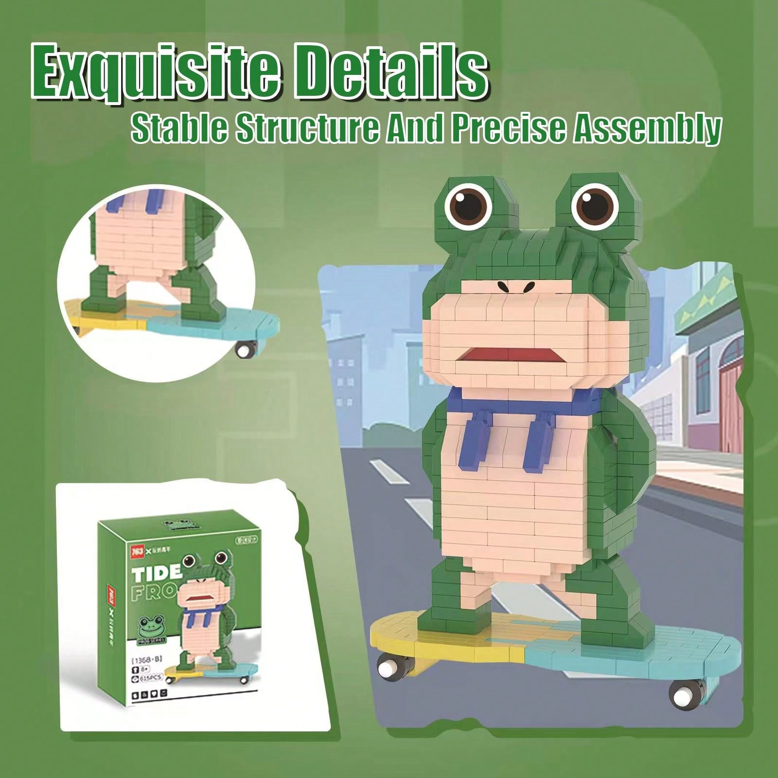 Cute Frog Shaped Building Blocks For Kids, Small Size Blocks, Medium ...