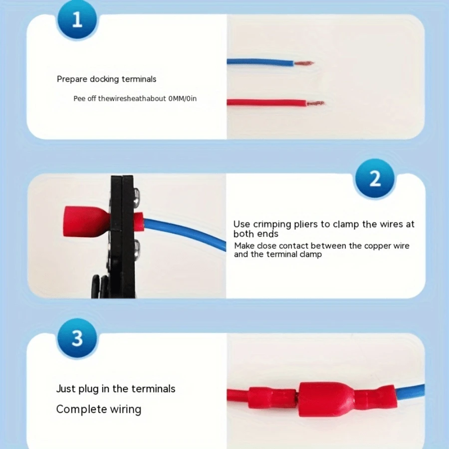 100pcs Cold Pressed Wire Connectors, Electrical Cable Connection ...