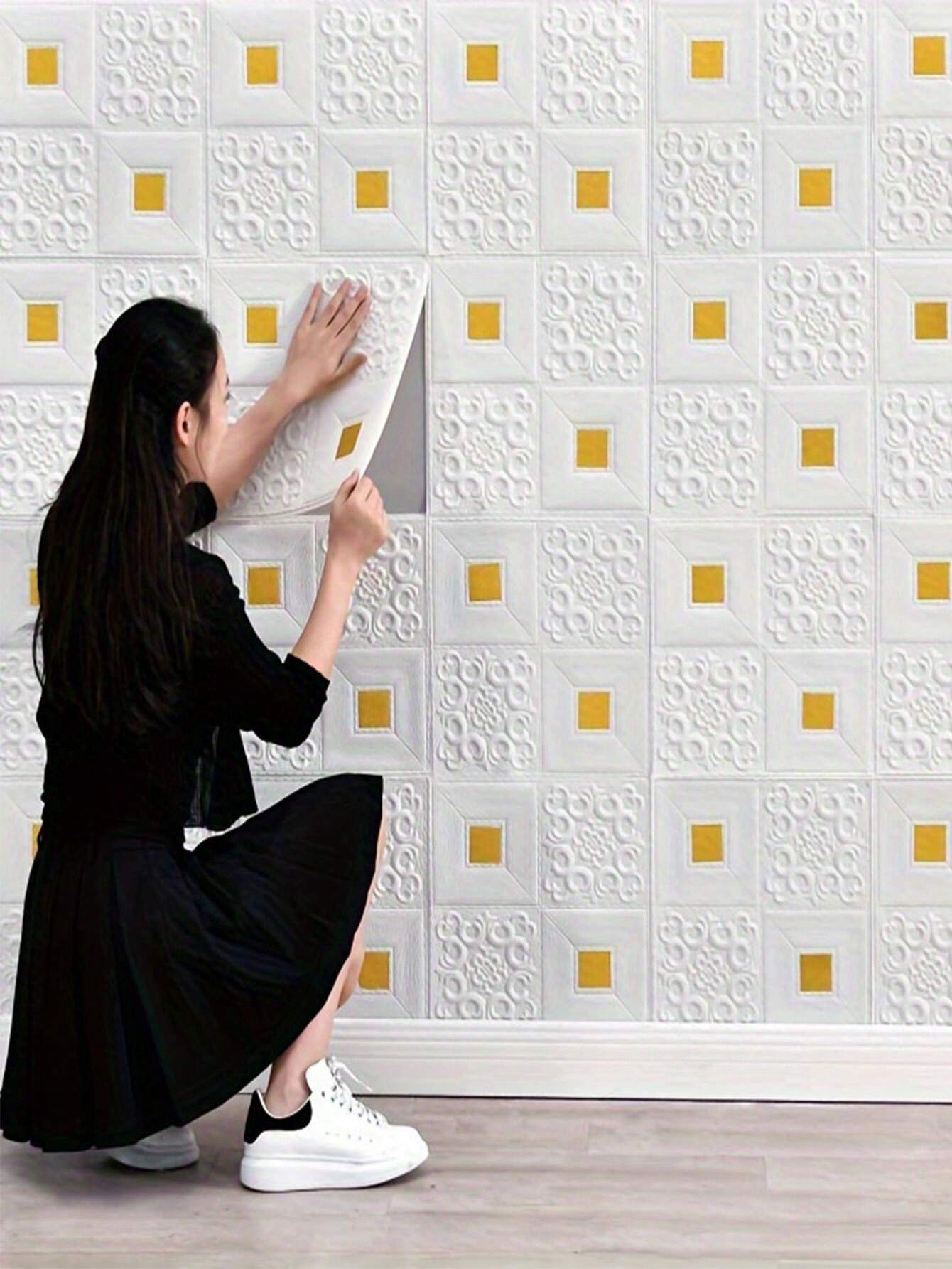 10pcs Peel & Stick 3d Wall Panels, Waterproof Brick Wallpaper With ...