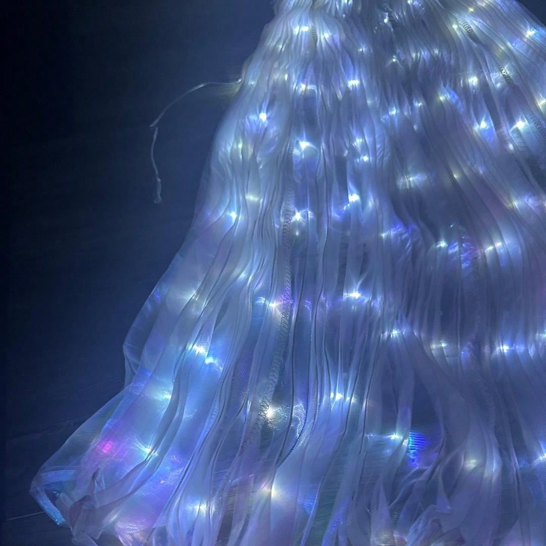 1pc Led Light Up Belly Dance Glowing Wings, White Or Multi-Color ...