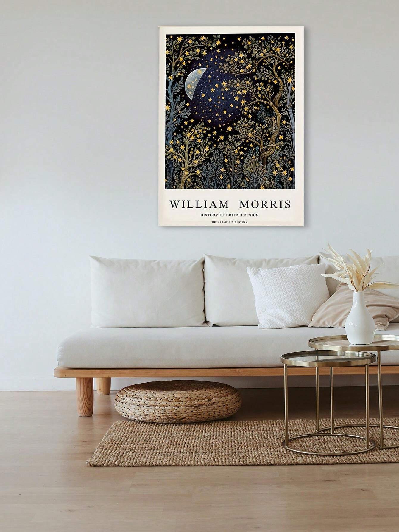 1 stuk , Mooi Nacht Scène Poster Kunst , Sterrenhemel En Plant Muur ...