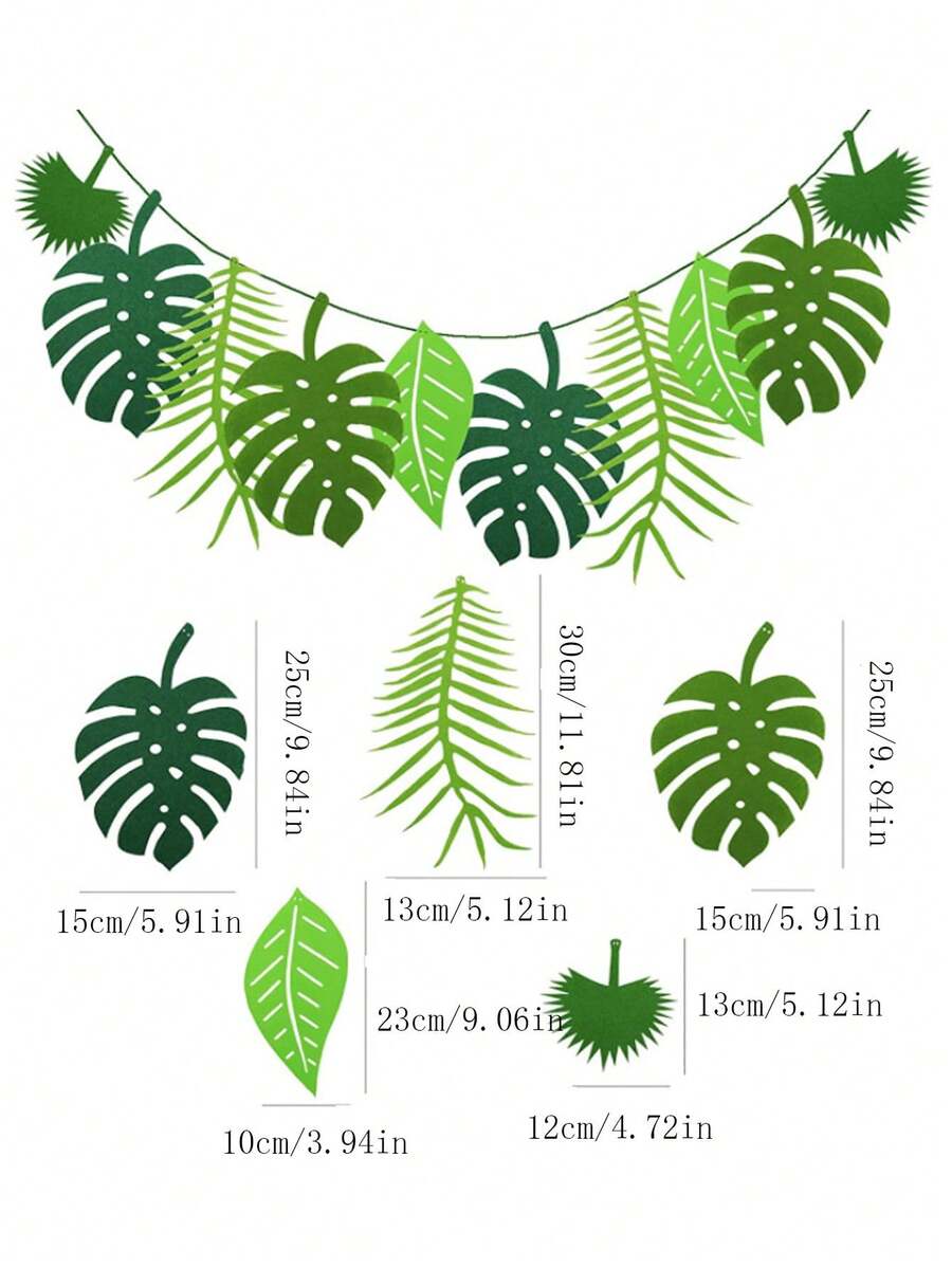 1pack Felt Flower Theme Party Decoration Bunting Banner, Simple Plant ...