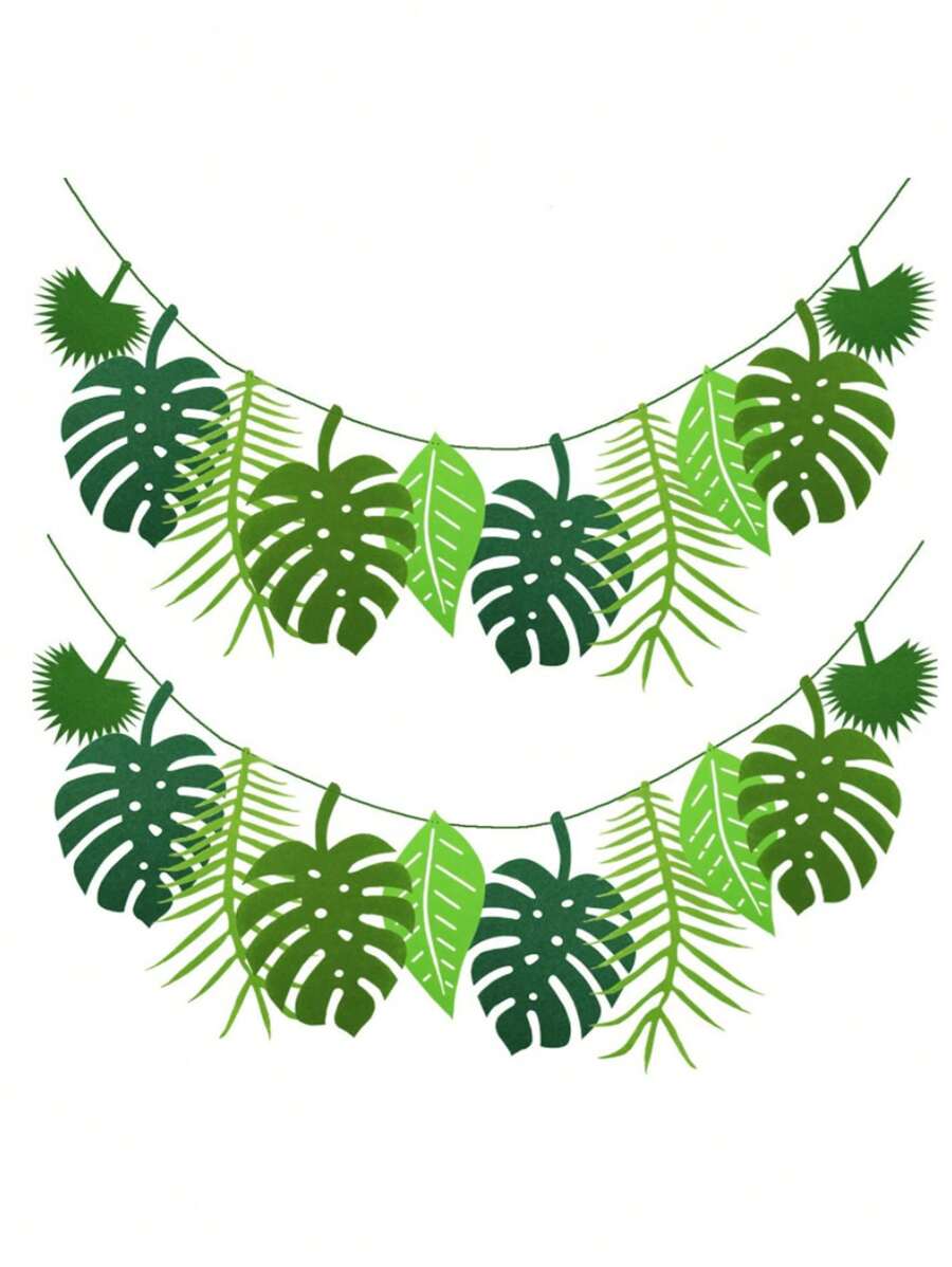 1pack Felt Flower Theme Party Decoration Bunting Banner, Simple Plant ...