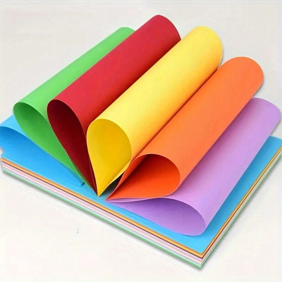 100 Sheets 10 Colors A4 Color Printing Paper, Copy Paper, Origami Paper ...