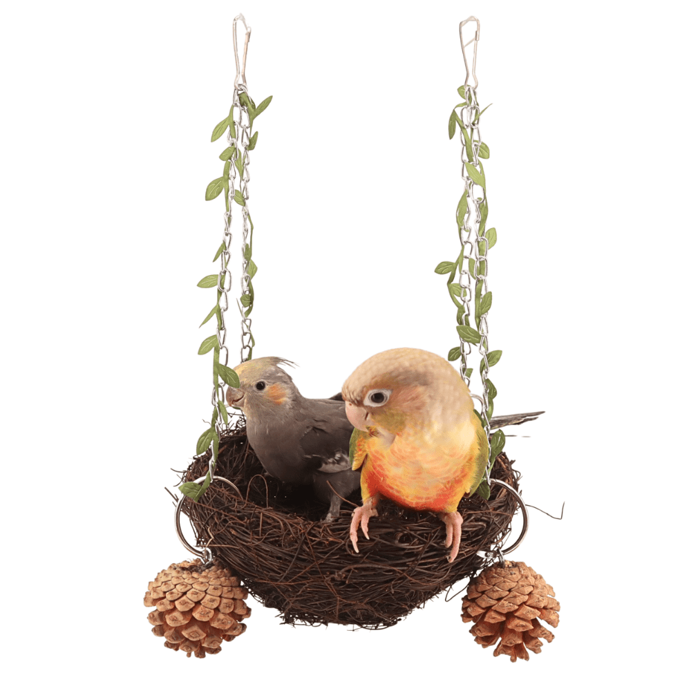 Natural Rattan Nest Small Medium Large Bird Swing For Parrot Parakeet ...