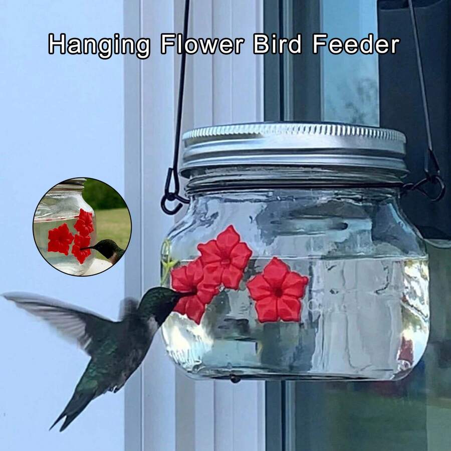1pc Hummingbird Feeder 3-Hole Hummingbird Feeding Device Bird Drinking ...