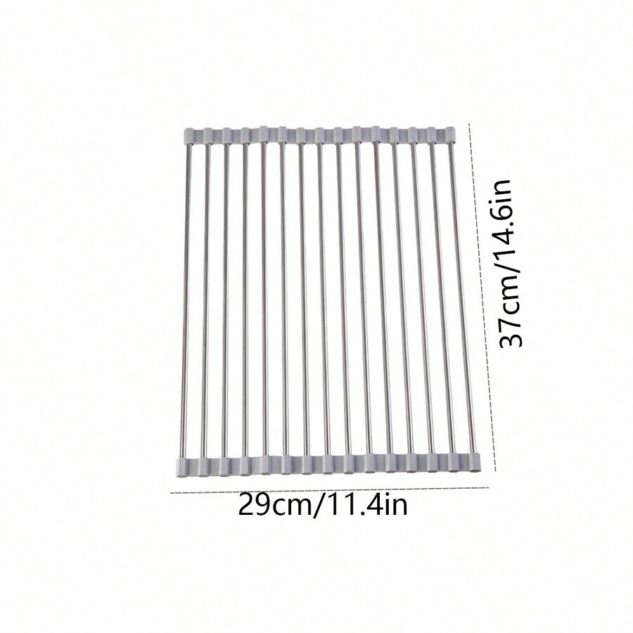 Kitchen Storage Shelf Sink Drainage Rack Dish Drainer Stainless Steel ...