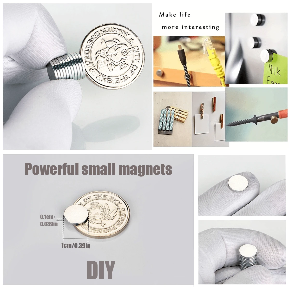 20pcs Strong Round Magnet, Tool Magnet, Magnetic Stone For Fridge, Diy ...