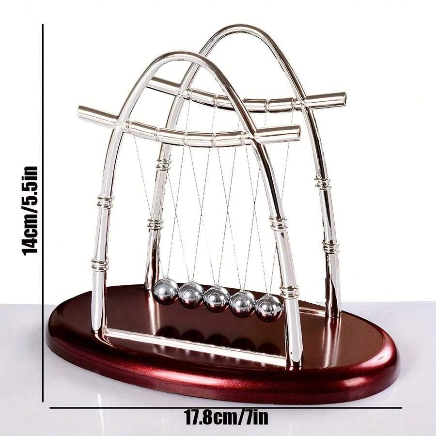 Sleek Newton's Cradle Pendulum - Desk Decor, Stress Relief ...