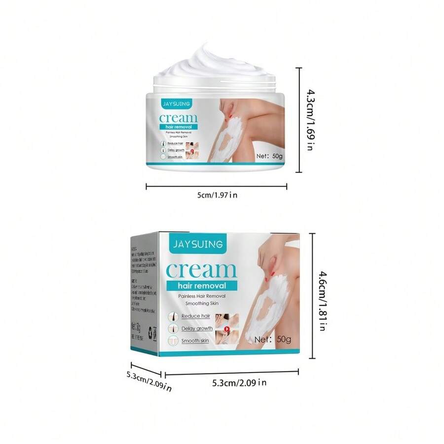 Natural Women's Hair Removal Cream Kit With 2 Mini Scrapers, For Full ...