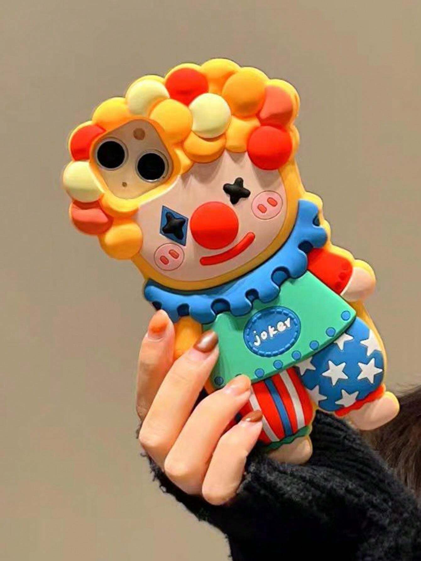 New Fun 3d Clown Design Silicone Phone Case Anti-Fingerprint Full ...