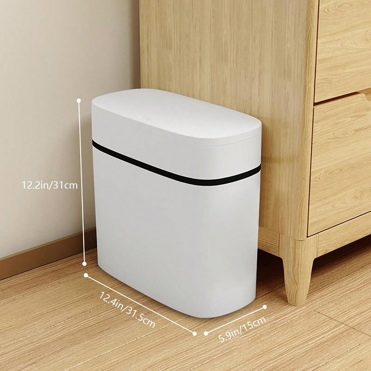 Bathroom & Toilet Pull-Out Design Garbage Bin With Lid, Modern Nordic ...