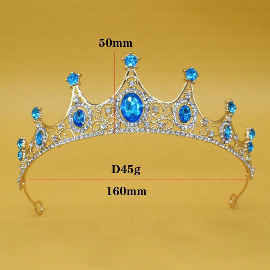 Multiple Colors Oval Crown Wedding Celebration Tiara Princess Crown In ...