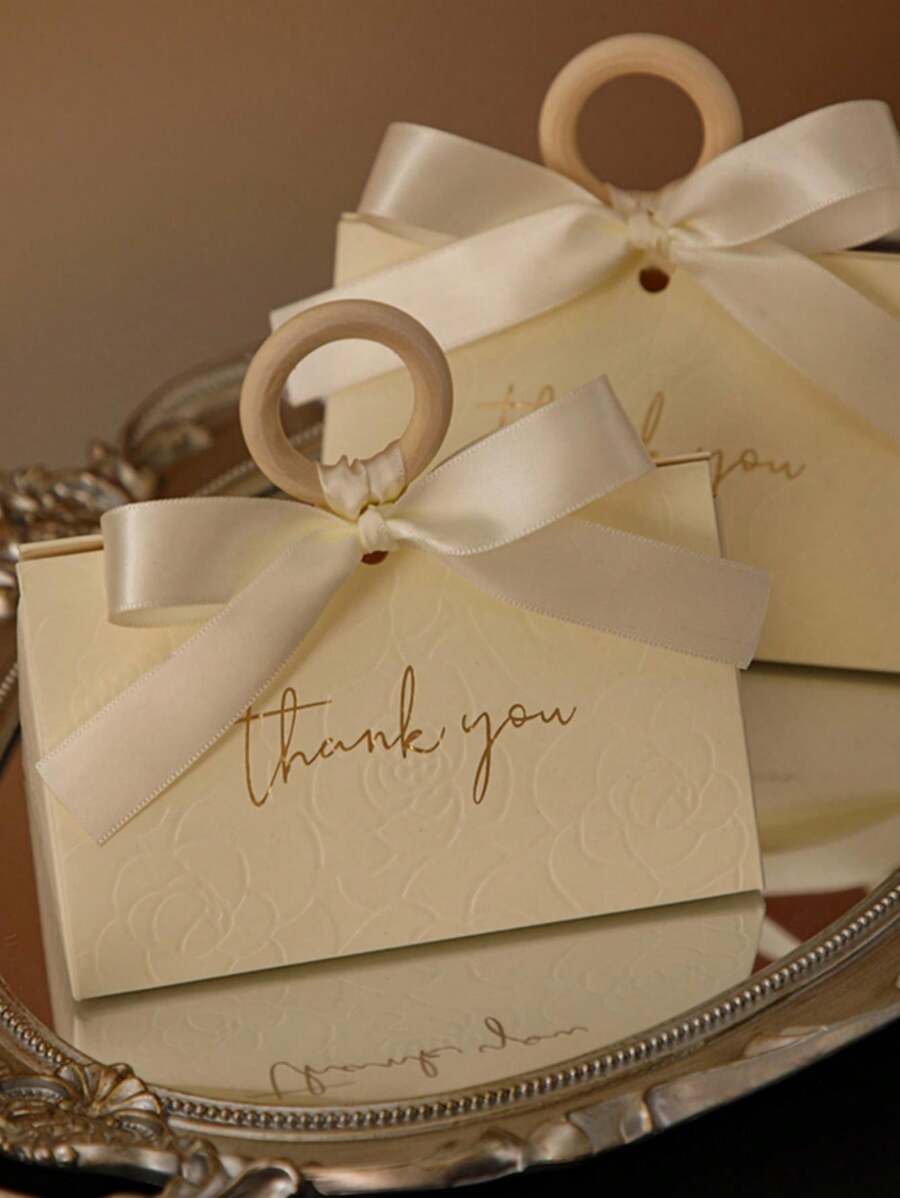 20pcs Wedding Candy Boxes With Embossed Floral Pattern, High-End Bridal ...