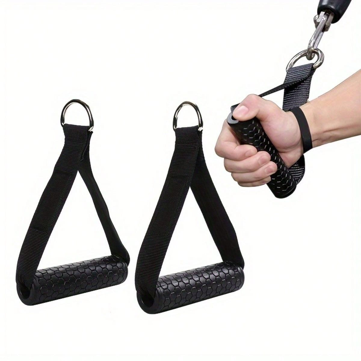 Durable Exercise Handle With Carabiners For Cable Machines, Resistance ...