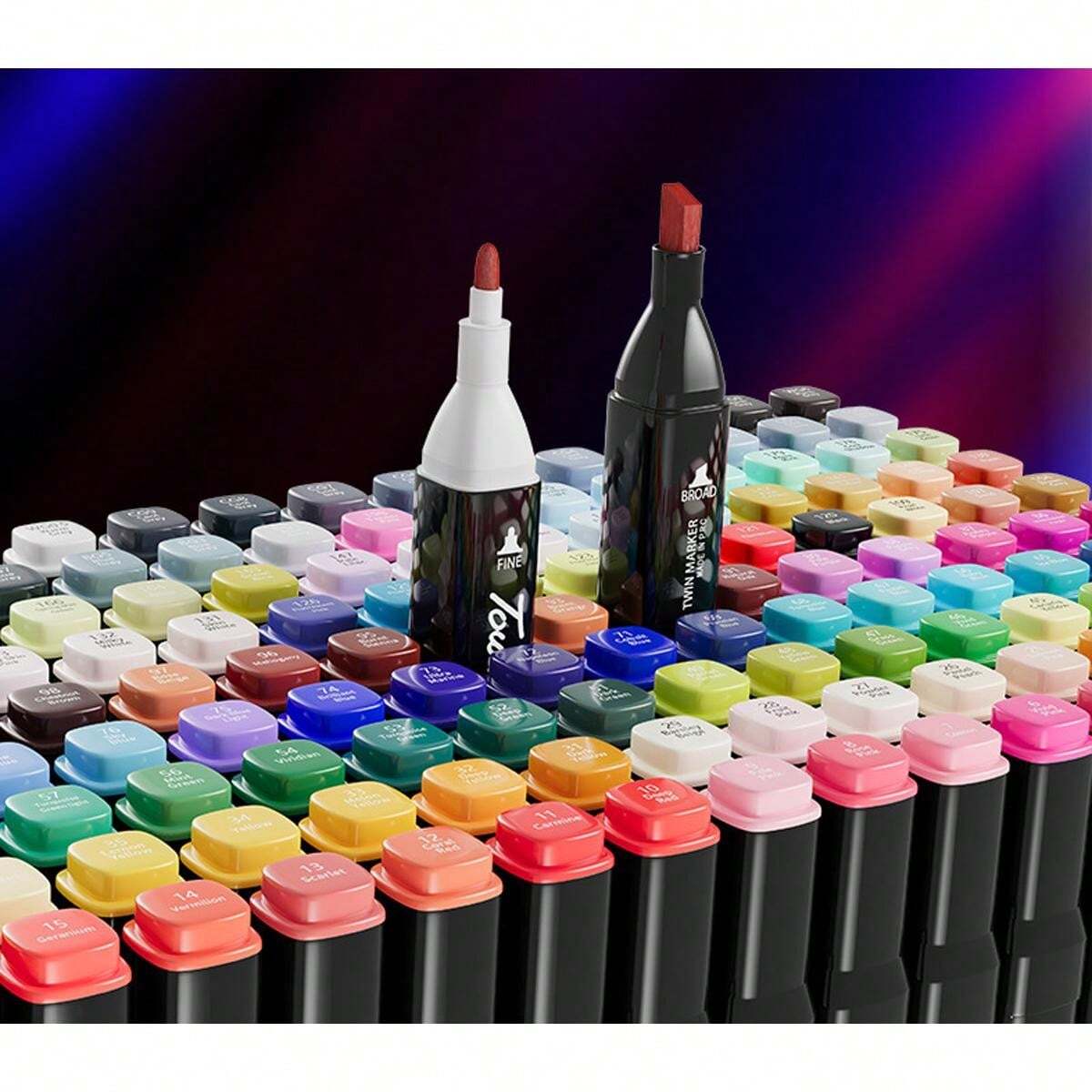 30pcs/Set Dual-Tipped Marker Set, Including Oil-Based, Alcohol-Based ...