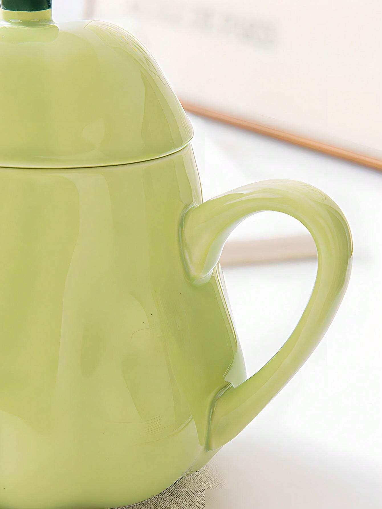 A Cute And Funny Ceramic Mug With Lid, Shaped Like A Calabash With An ...