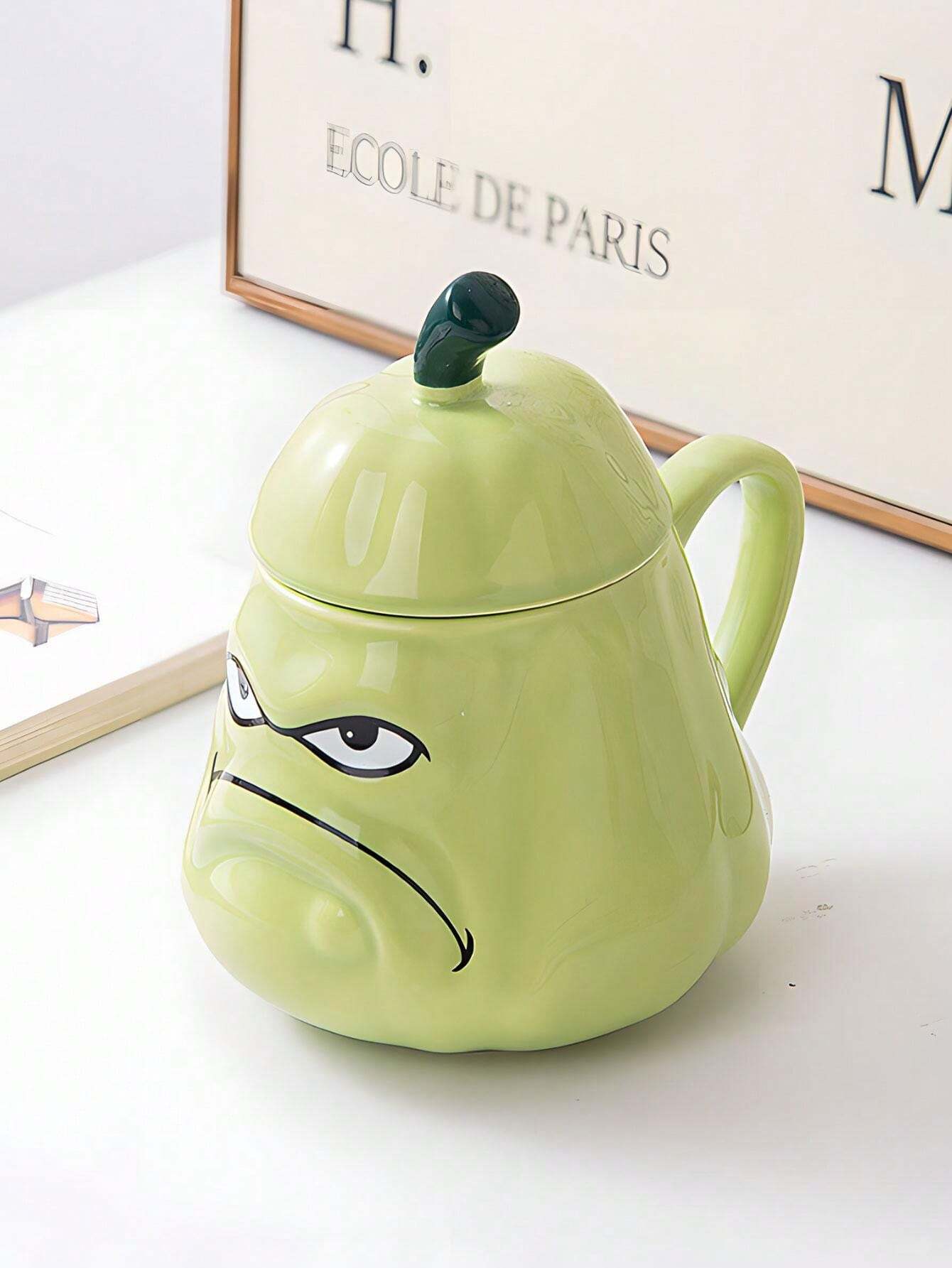 A Cute And Funny Ceramic Mug With Lid, Shaped Like A Calabash With An ...
