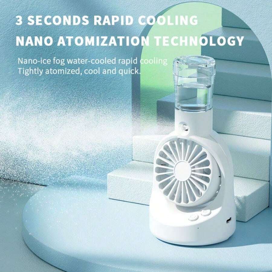 2024 New Desktop Mist Fan With 4 Speed Level Adjustment And ...