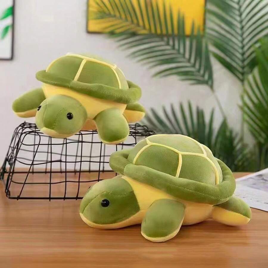 1pc Black Turtle Plush Toy Sea Turtle Soft Cushion Pillow With Backrest ...