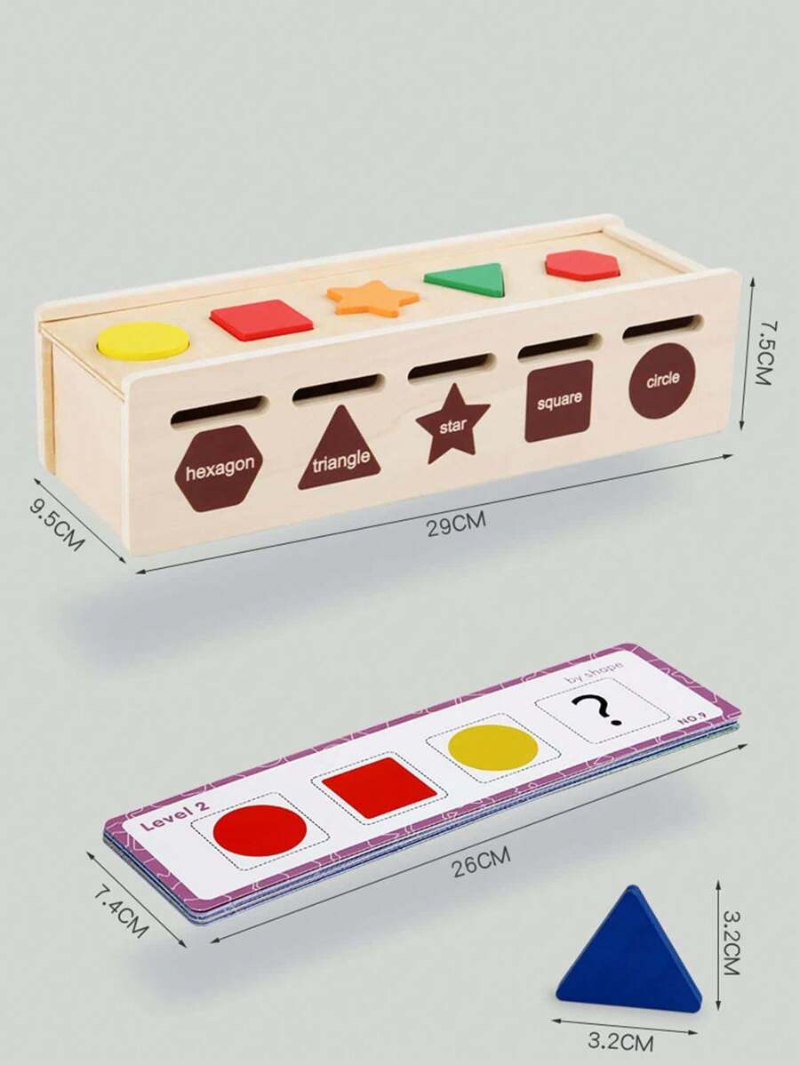 Montessori Early Education Wooden Geometric Shape Sorting Box For ...