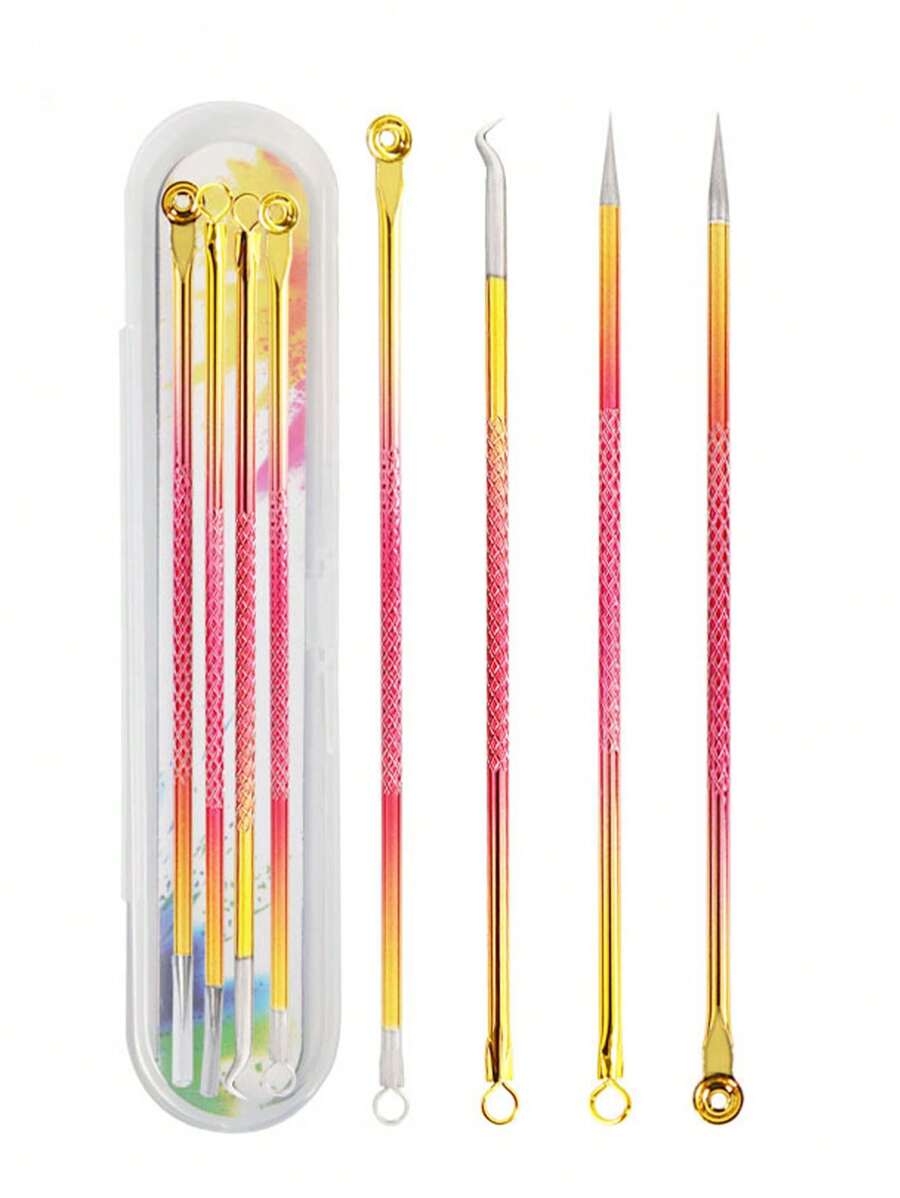 4pcs/Set Double-Ended Acne Needle, Blackhead Remover, Blemish ...