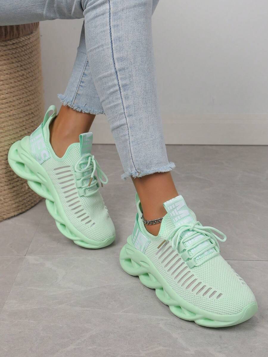 Women Outdoor Sports Wind Breathable Fashion Weave Front Lace-Up ...