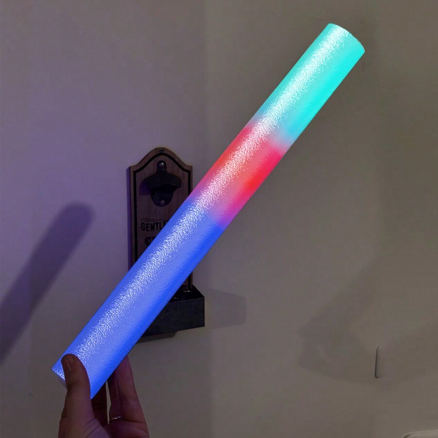 15 Pcs LED Foam Glow Sticks Bulk Colorful Light Up Stick 3 Flashing ...