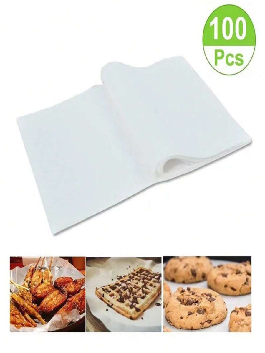 1pc [100pcs] Natural Silicone Oil Paper Baking Paper Brown Parchment ...