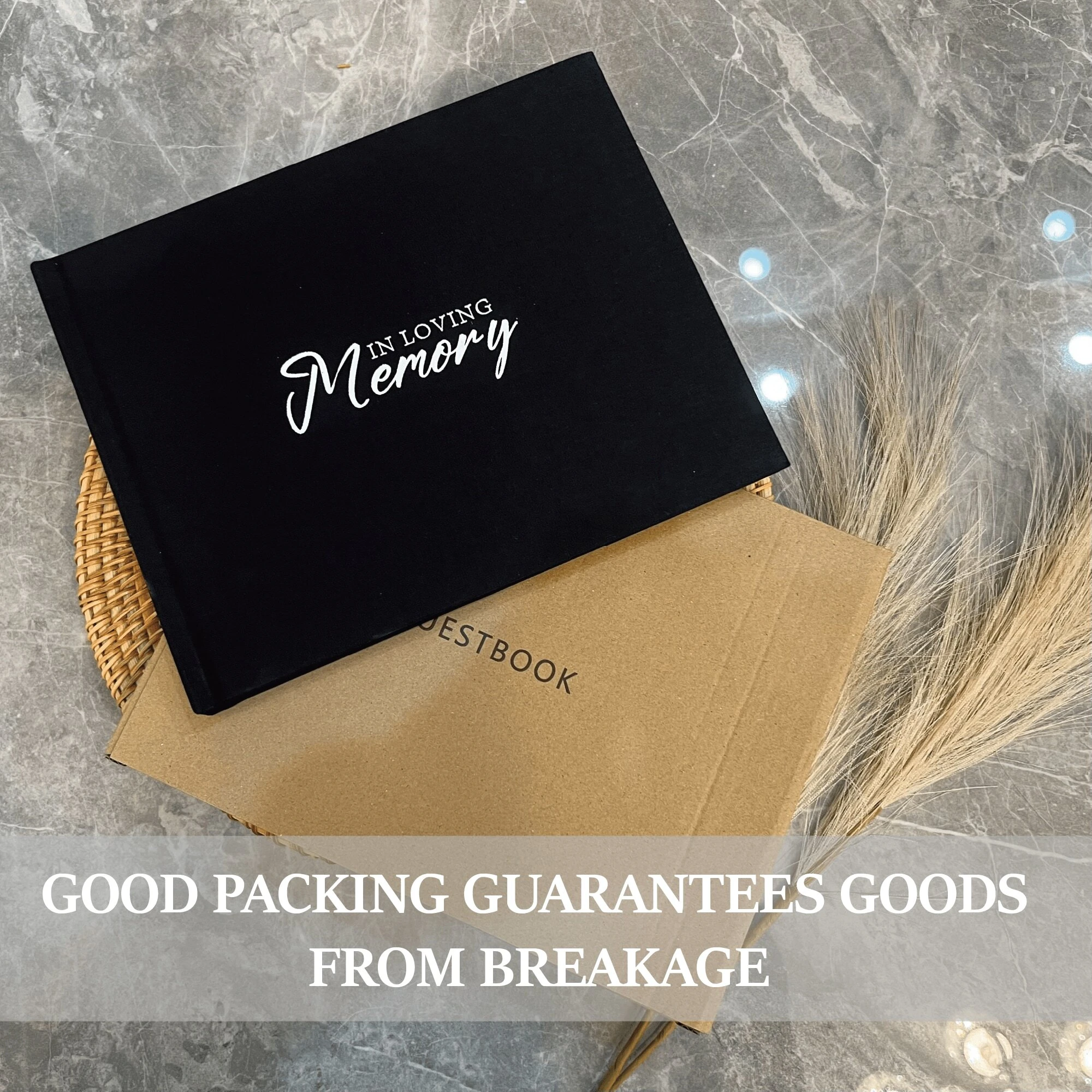 In Loving Memory Guest Book - Linen Cover - Condolence Book, Memorial ...