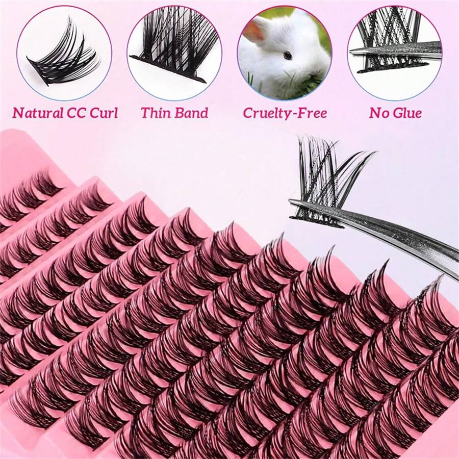 120pcs Cluster Lashes 8-16mm Wispy Individual Lashes Extensions Natural ...