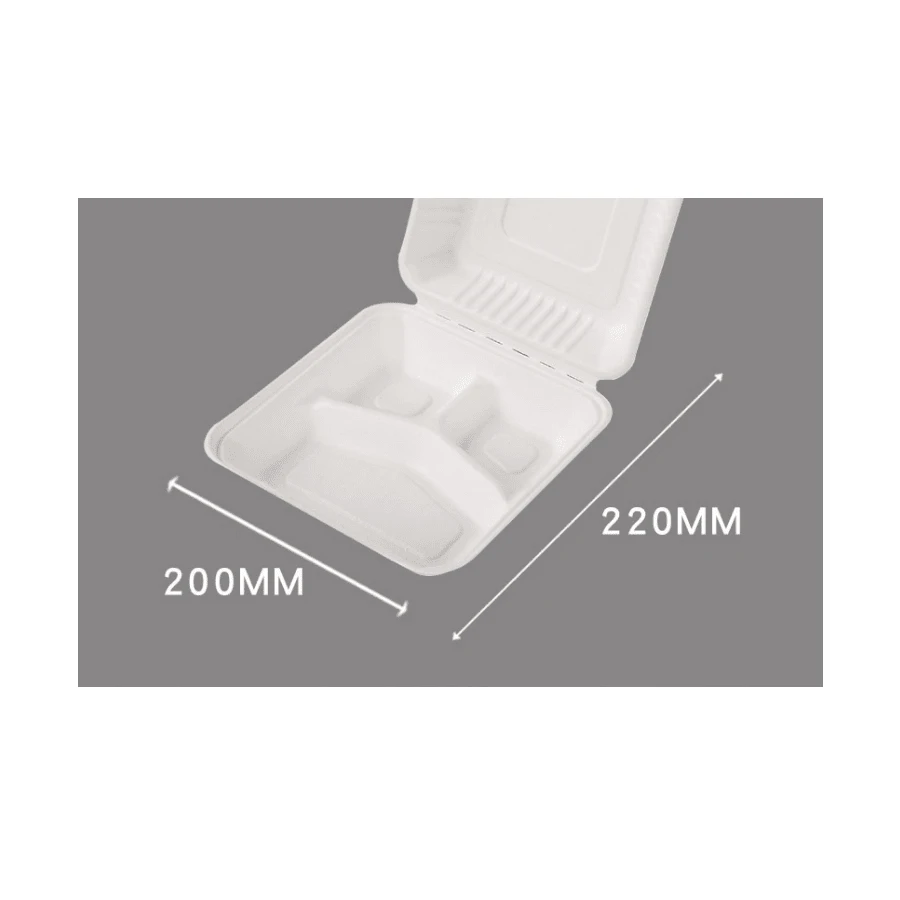 (1 Pack Of 10) Disposable Pulp Take-Out Box With Lid, Bento Box, Lunch ...