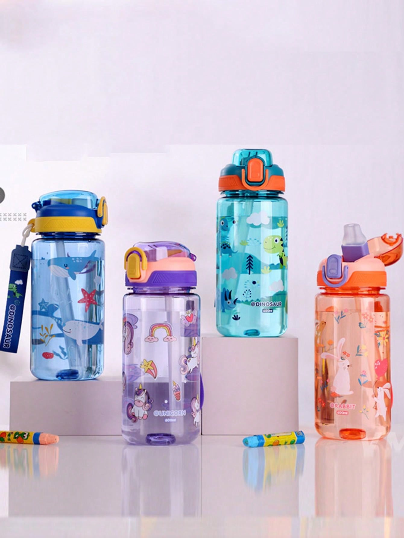 Cute Portable Cup With Strap, Straw, And Carry Handle | SHEIN EUQS