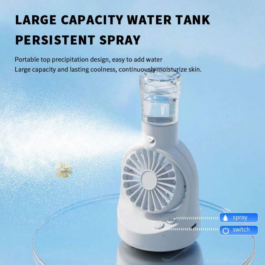2024 New Desktop Mist Spray Fan With 4-Speed Wind Adjustment ...