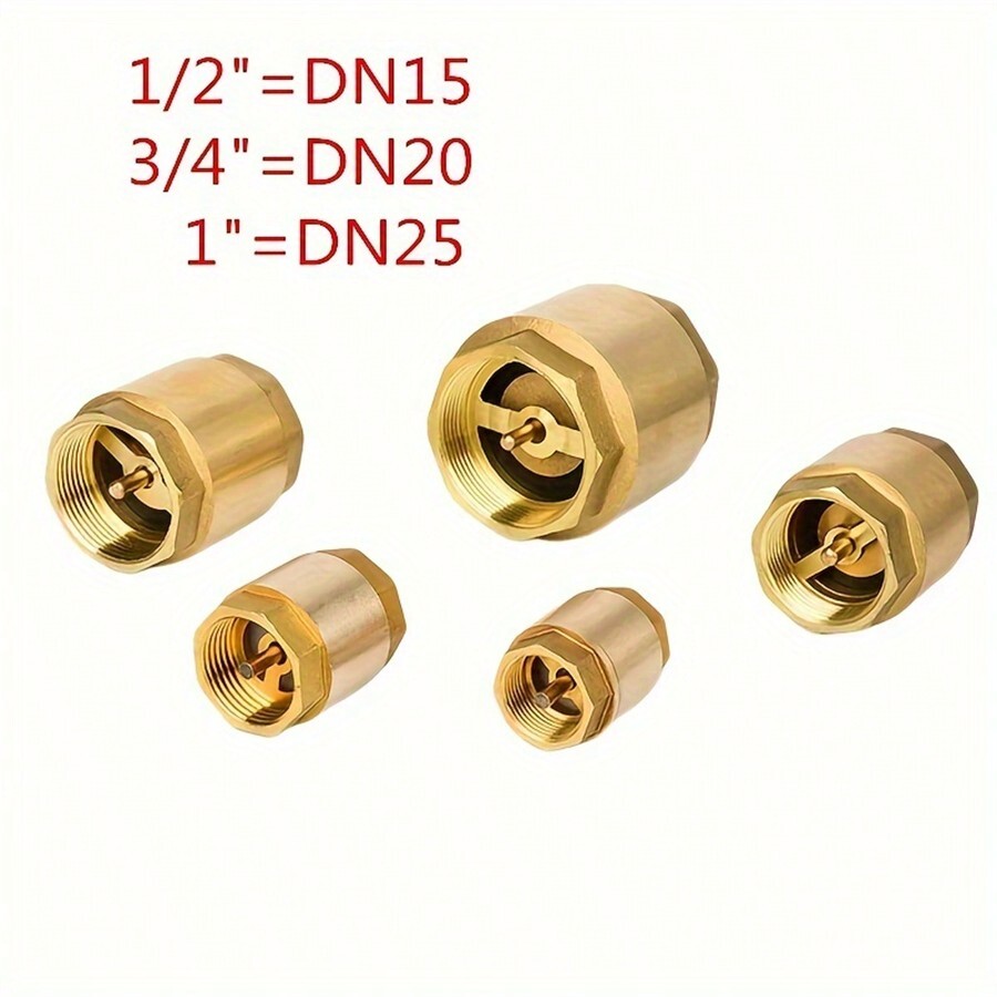 Brass Valve One-Way Check Valve Spring Vertical Check Valve Water Pipe ...