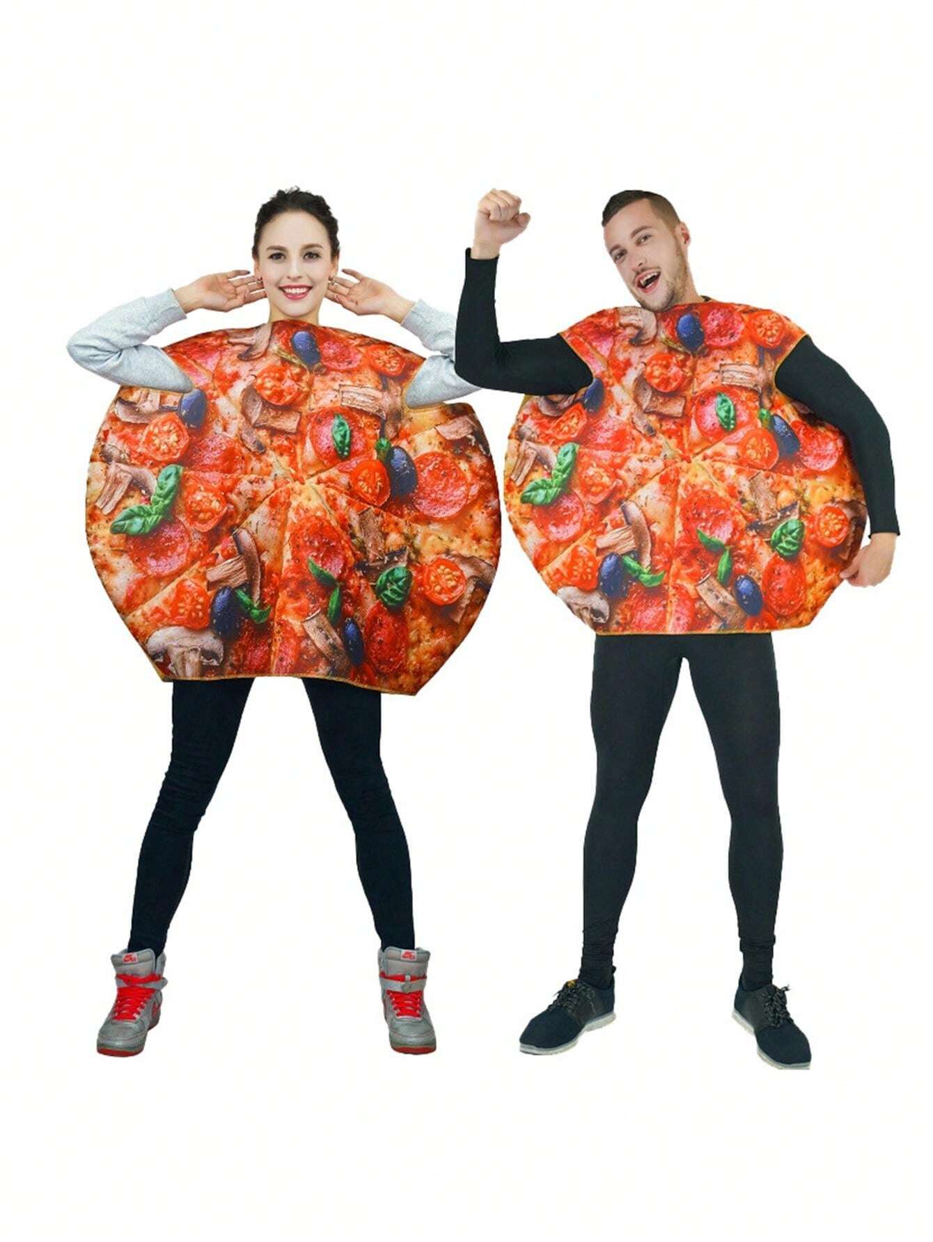 Volwassen Pizza Patroon Kostuum Voor Grap En Rollenspel In Voedsel ...
