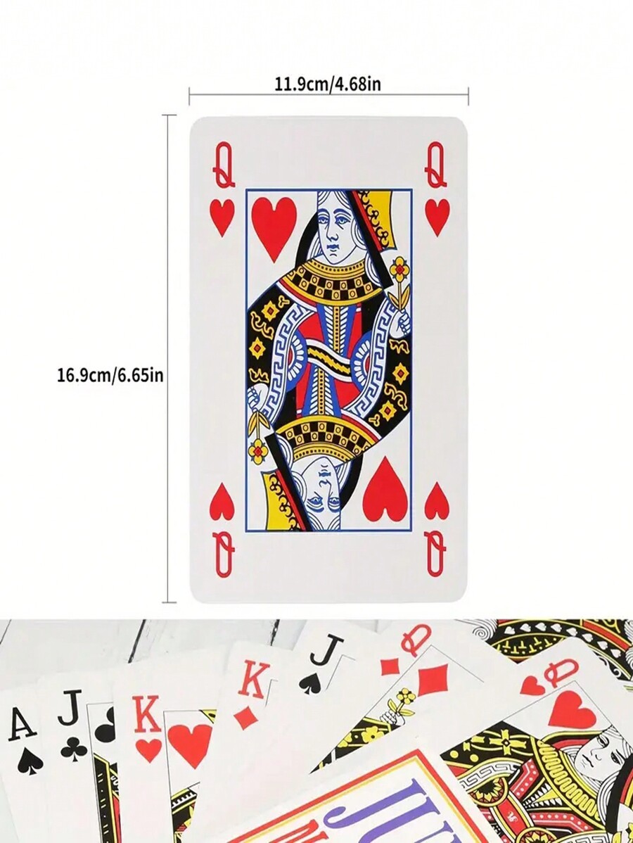 1 Set Of Giant Playing Cards, 4 Times Larger Than Normal Size, Great ...