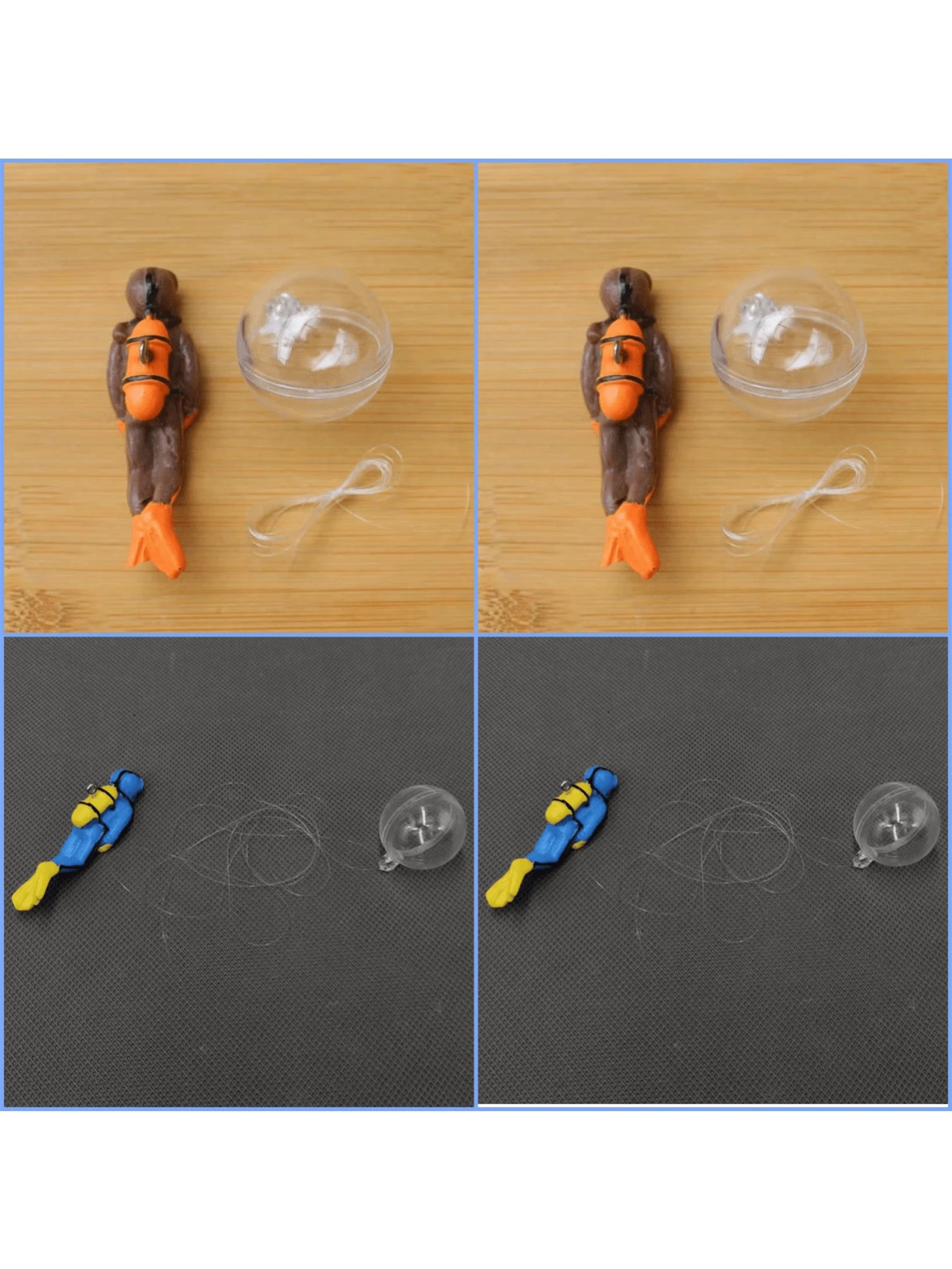 New Resin Floating Scuba Diver Fish Tank Decoration With Underwater ...