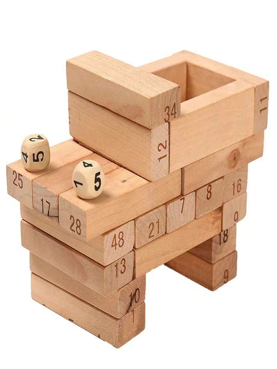 A Balanced Stacking Music Drawing Building Blocks Tower Is Stacked High