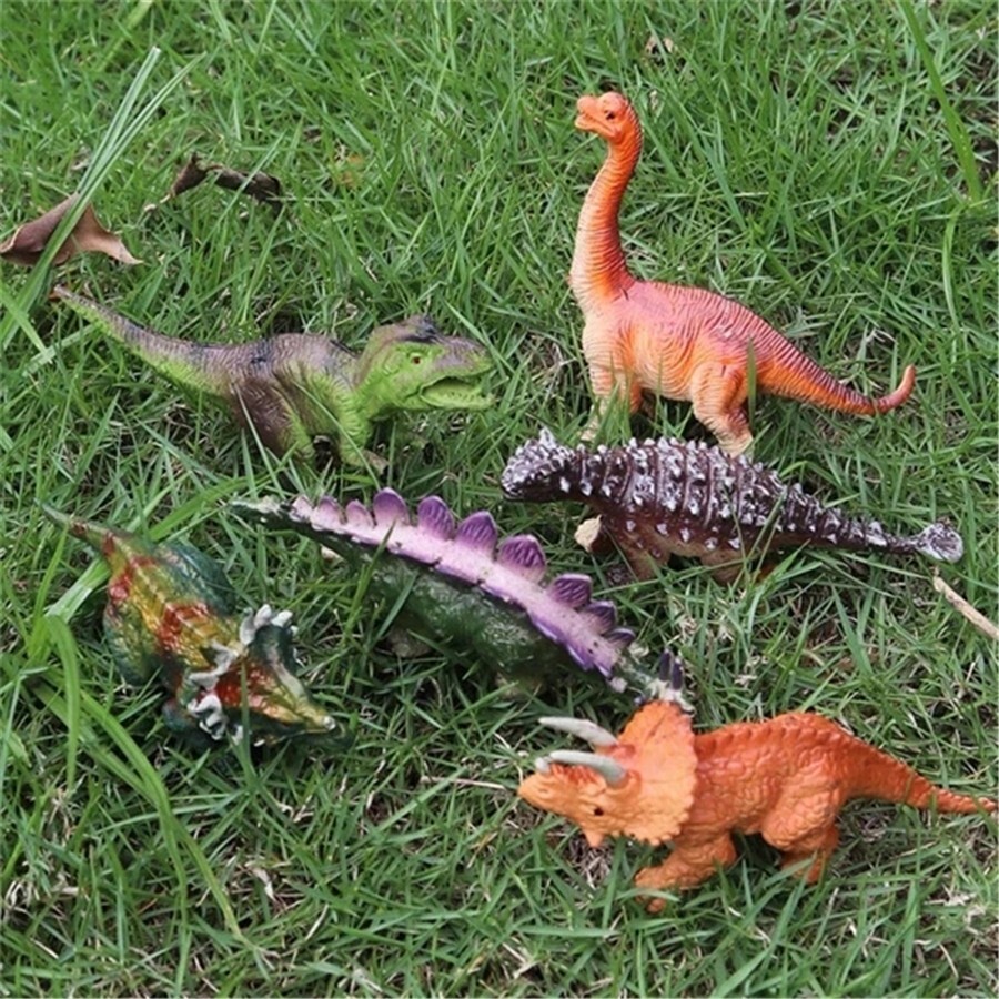 6pcs/Set Jurassic-Period Pvc Solid Dinosaur Model Toy, Including ...