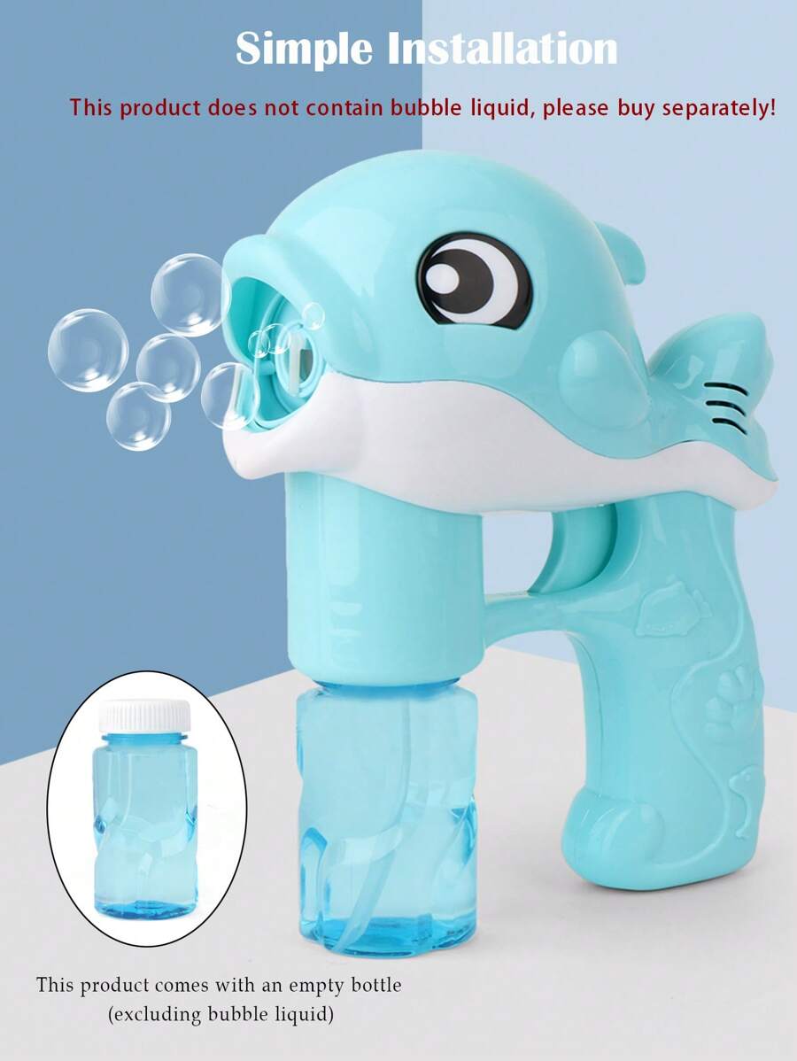 A Bag Of Handheld Dolphin Bubble Gun Toy With Cartoon Appearance, Light ...