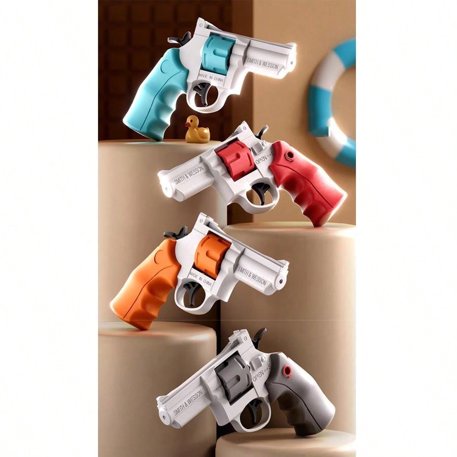 Summer Manual Revolver Water Gun Toy, Outdoors Beach Toy, Mechanical ...