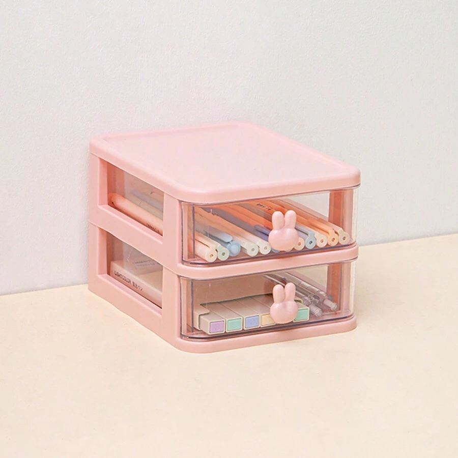 Desktop Storage Box Pen Holder With Drawer, Multiple Layers For Sorting ...