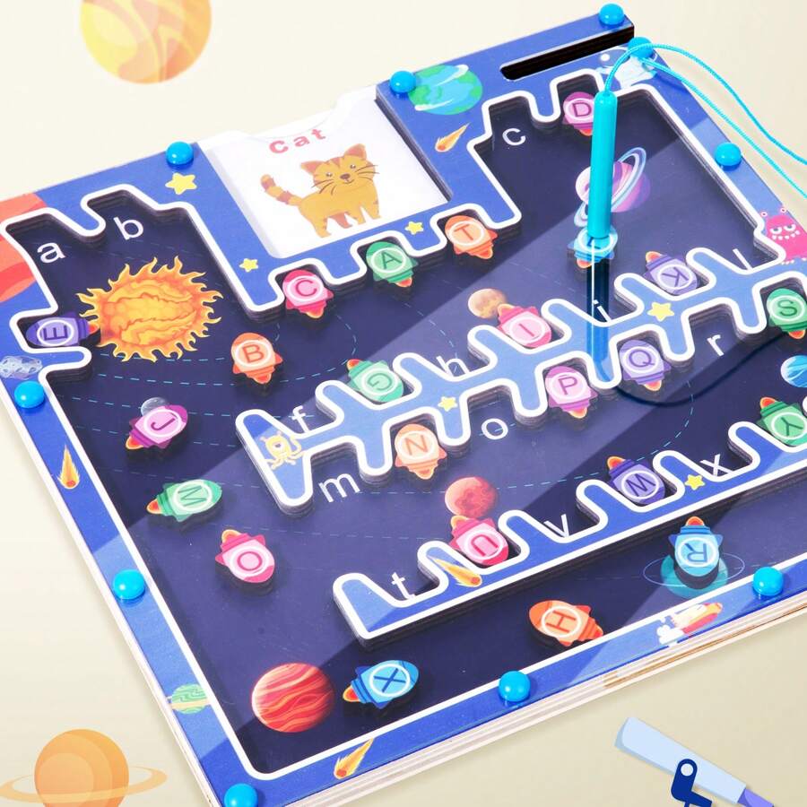 Alphabet Maze Letter Puzzle, Montessori Fine Motor Skills Toys For Boys ...