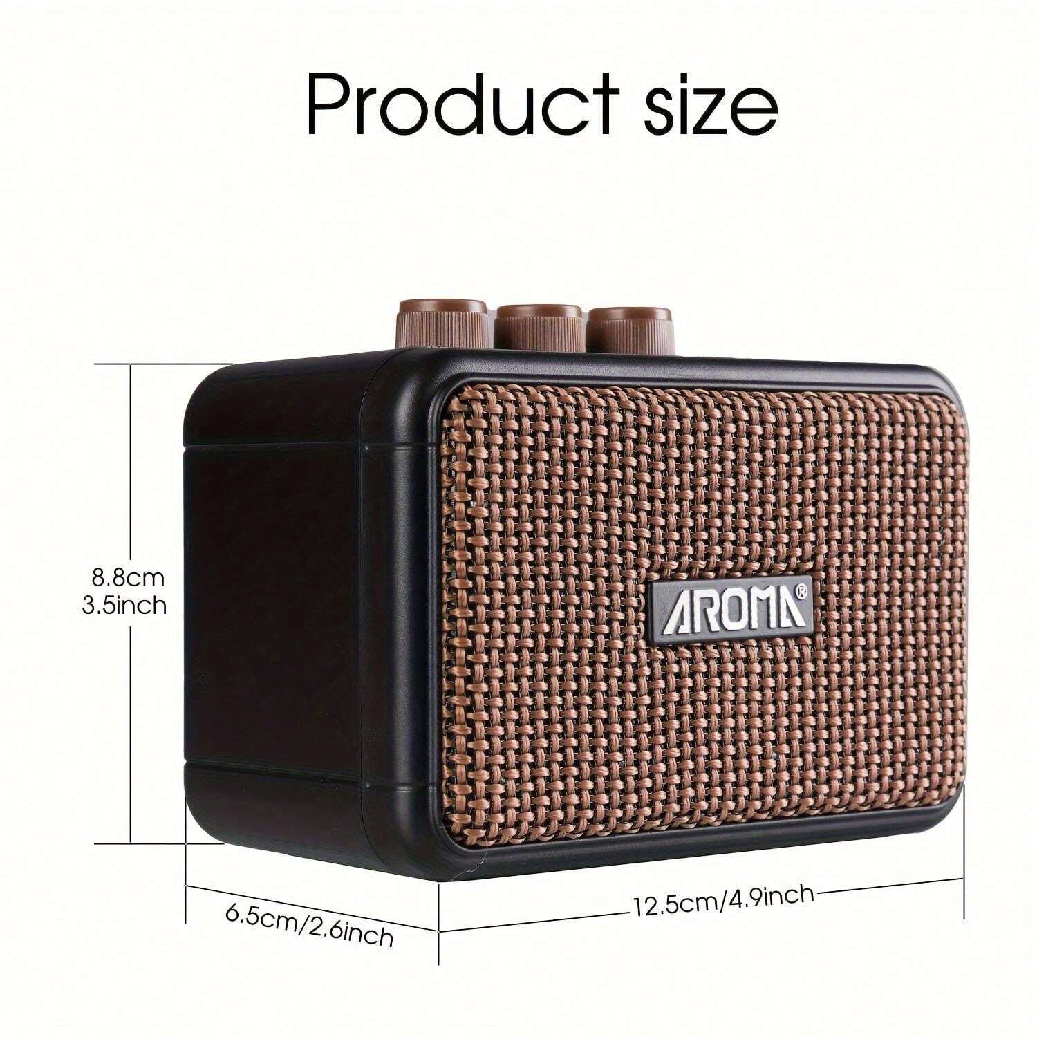 Aroma Ag-04 Electric Guitar Amplifier Wireless Rechargeable Portable Mini Speaker For Guitar ...