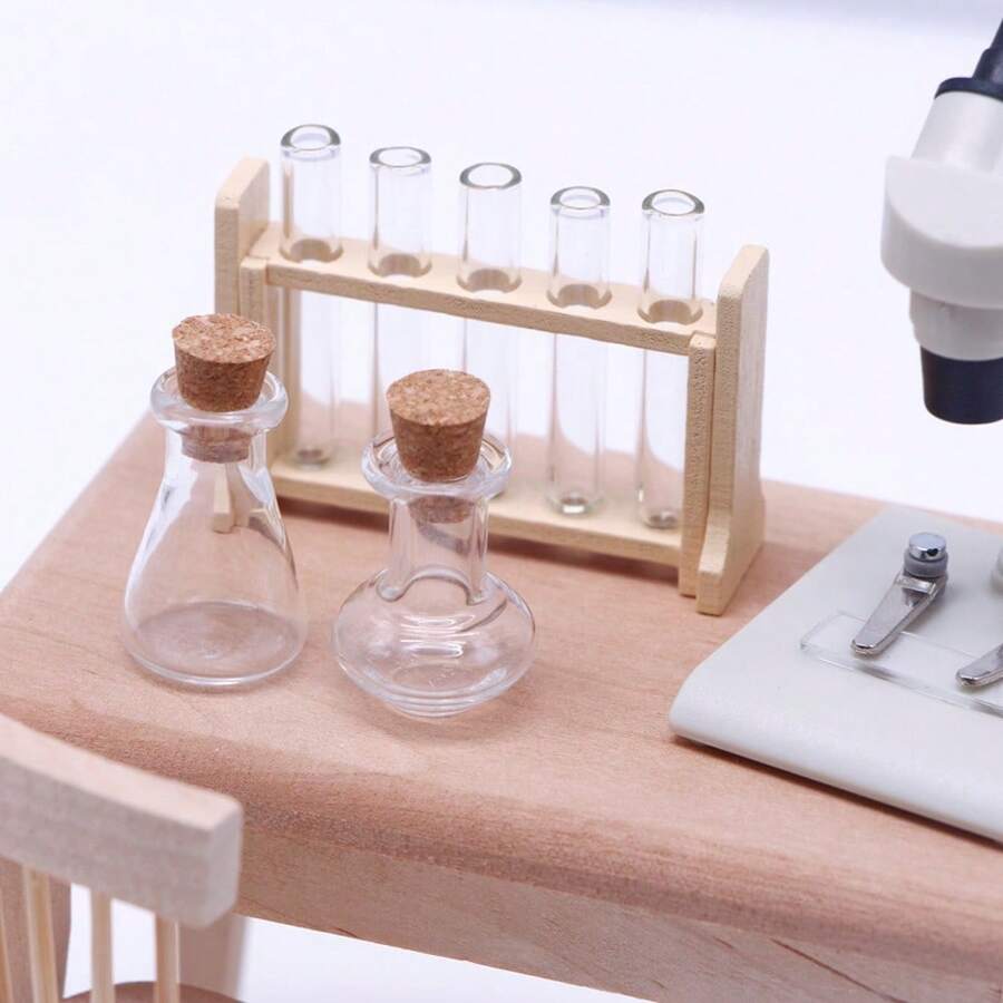 1set Decoration House Miniature Simulation Glass Test Tube Measuring ...
