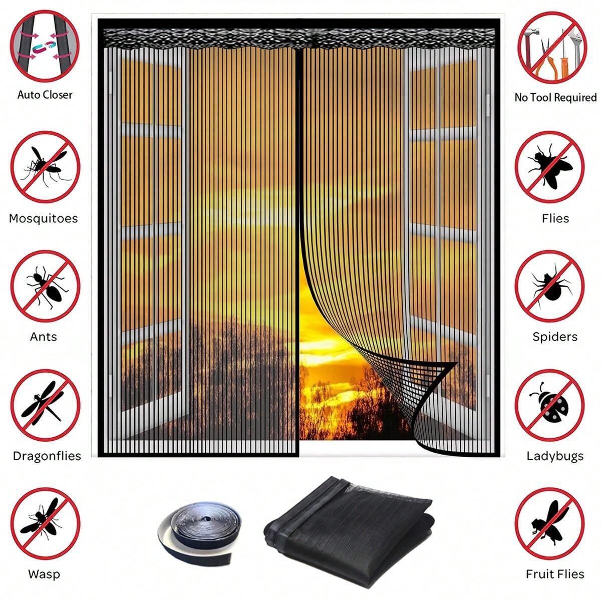 Magnetic Window Screen, Screen Door Mesh Window Screen Curtain ...