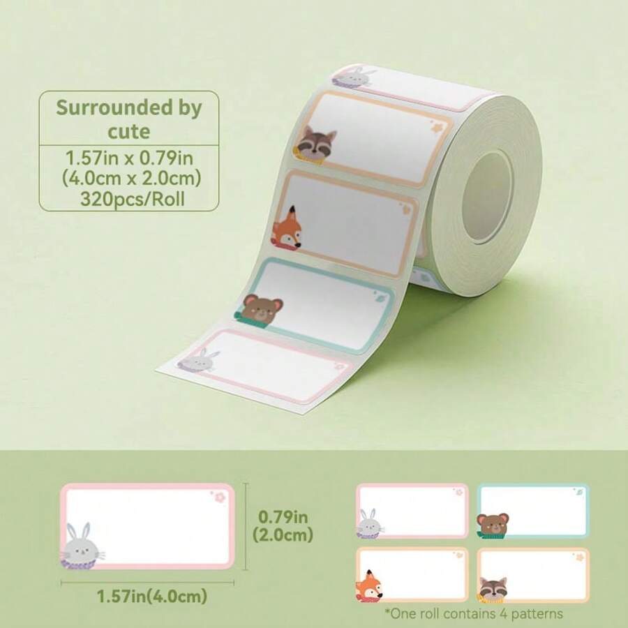 NiiMbot NIIMBOT B21/B1 Printer Thermal Labels, 1.57'' X 0.79'' (40x20mm) Self-Adhesive Therml ...