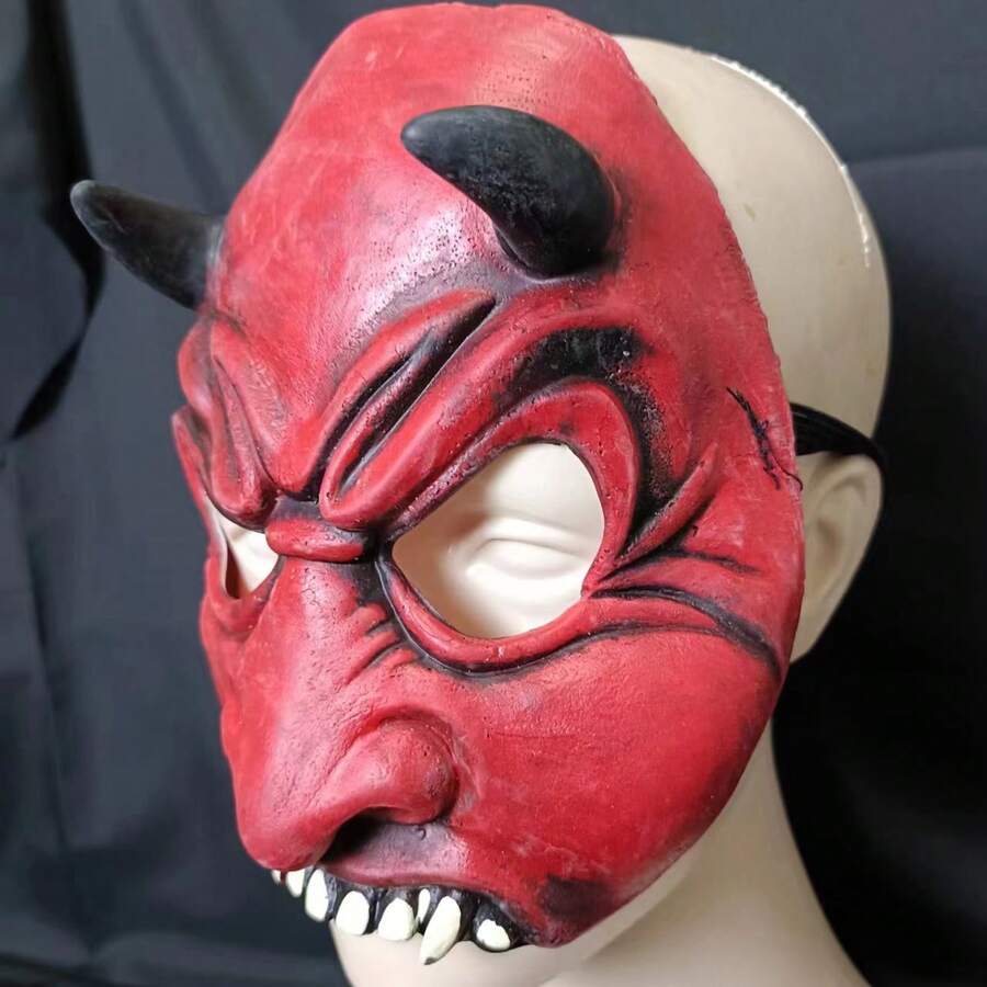 Horror Half Face Latex Mask, Unisex Makeup Costume Party Dance Stage ...