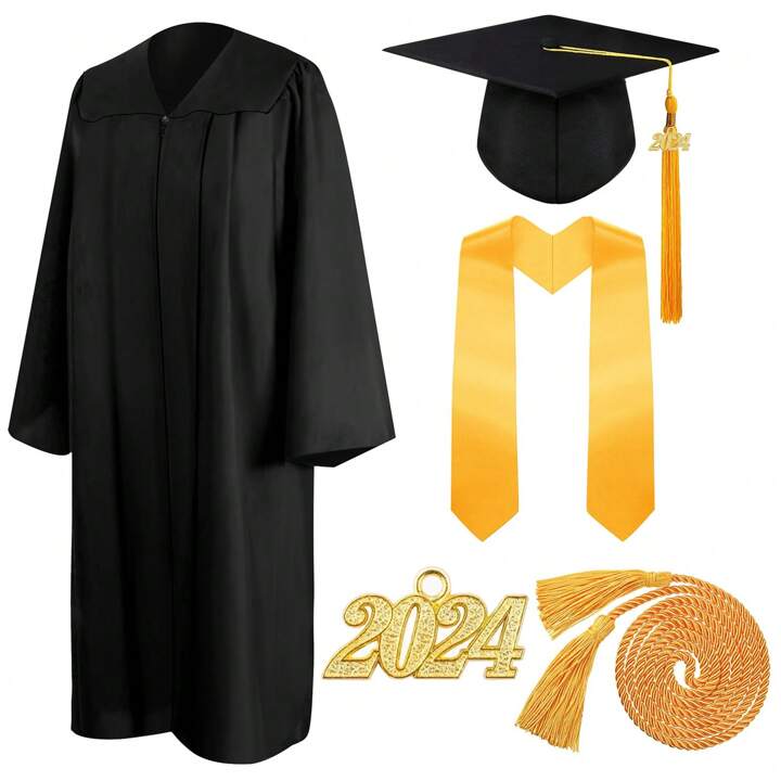 Birrete Y Toga De La Escuela Secundaria Jenks Graduados Universitarios